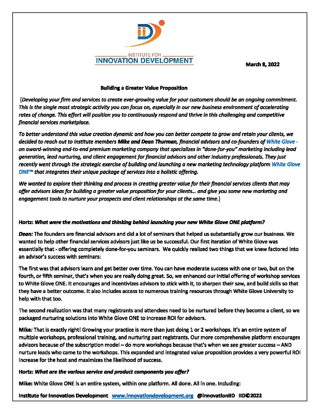 Building a Greater Value Proposition - Ultimate Practice